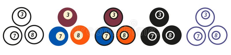 Set of Billiard Balls. Vector Image of Billiard Balls Stock Vector ...