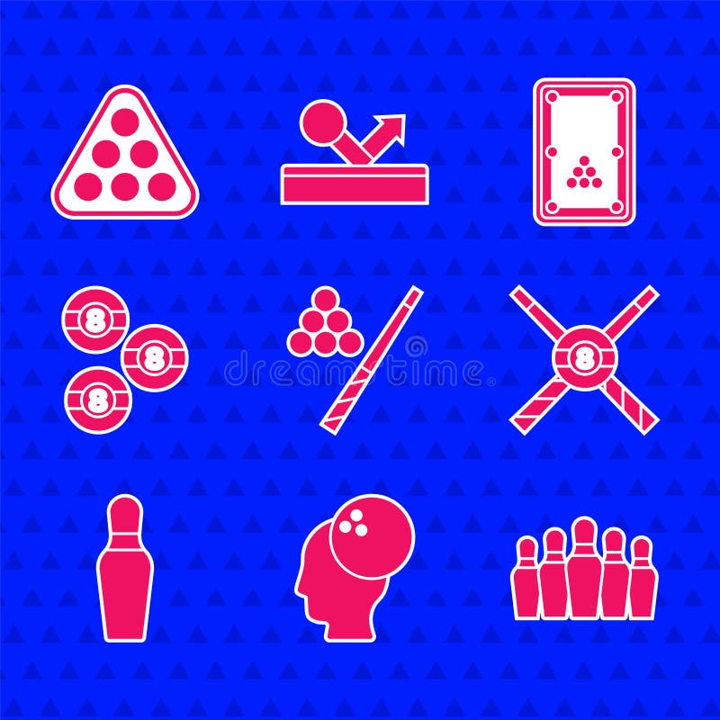 Set Billiard Cue and Ball, Bowling, Pin, Crossed Billiard Cues, Table ... Set Billiard Cue and Ball, Bowling, Pin, Crossed Billiard Cues, Table ...