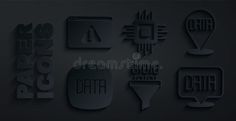 Set Binary Code Data Analysis Processor Cpu And Browser With 