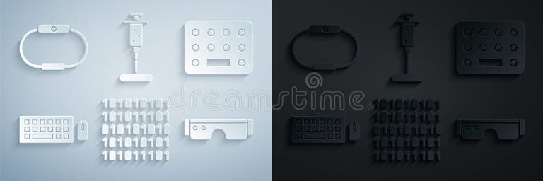 Set Binary Code, Pills Blister Pack, Keyboard and Mouse, Smart Glasses ...