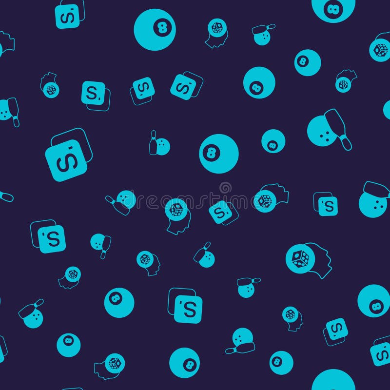 Set Bingo, Bowling Pin and Ball, Billiard Pool Snooker and Game Dice on ...