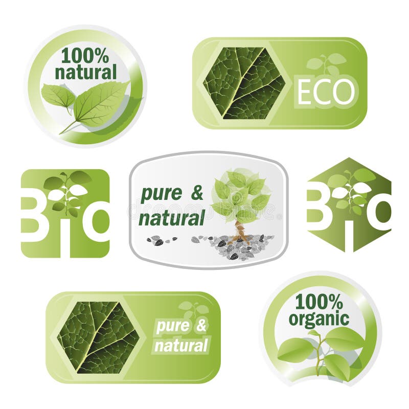 Vector Organic Food, Eco, Bio Labels and Elements Stock Vector ...