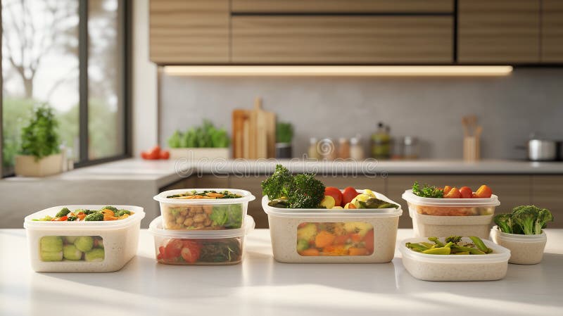 A Set of Biodegradable Food Containers Made from Natural Materials ...