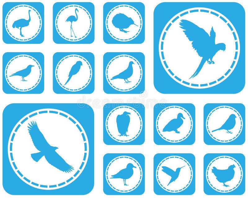 Set of bird icons stock vector. Illustration of sparrow - 113148793