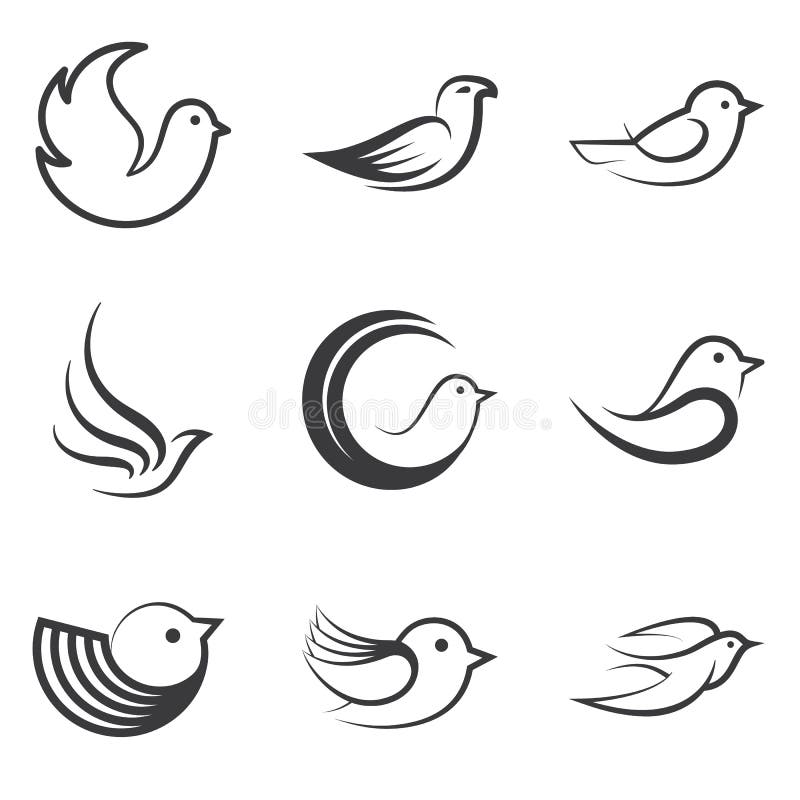 Set of Birds.Vector Illustration Stock Vector - Illustration of series ...