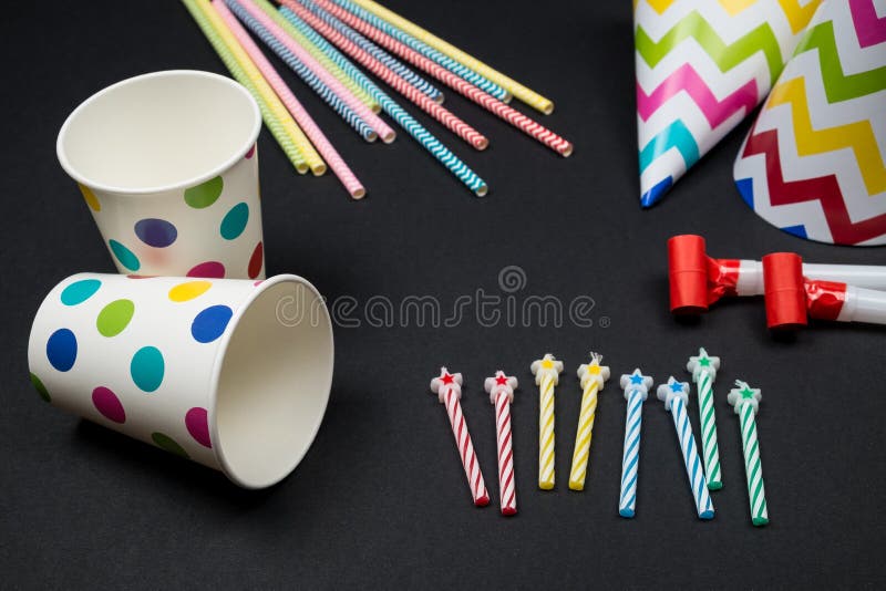 Birthday party objects stock image. Image of happy, bright - 103543053