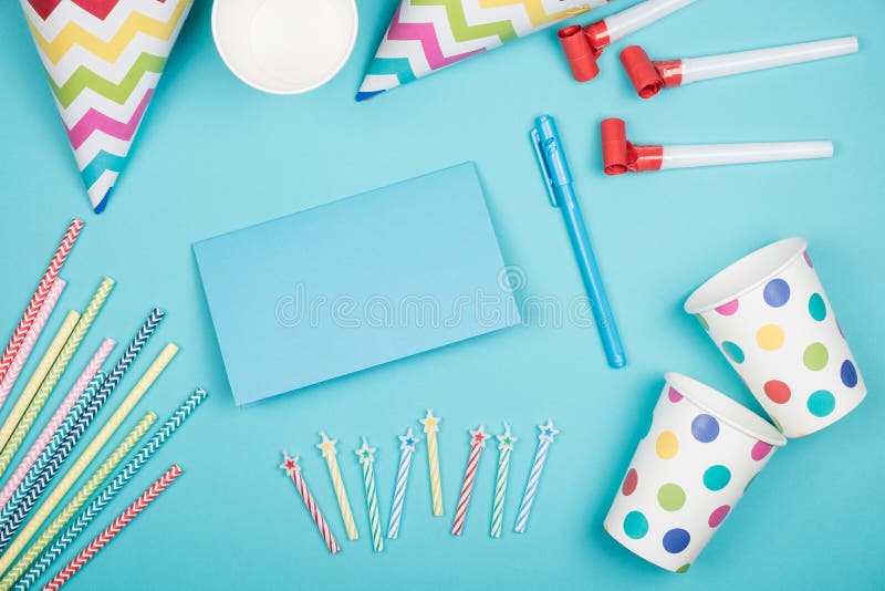 Birthday party objects stock photo. Image of concept - 104432226