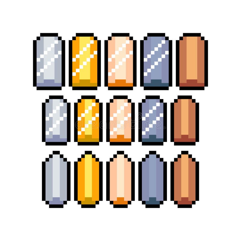 Minecraft Gold Ingot Pixel Art