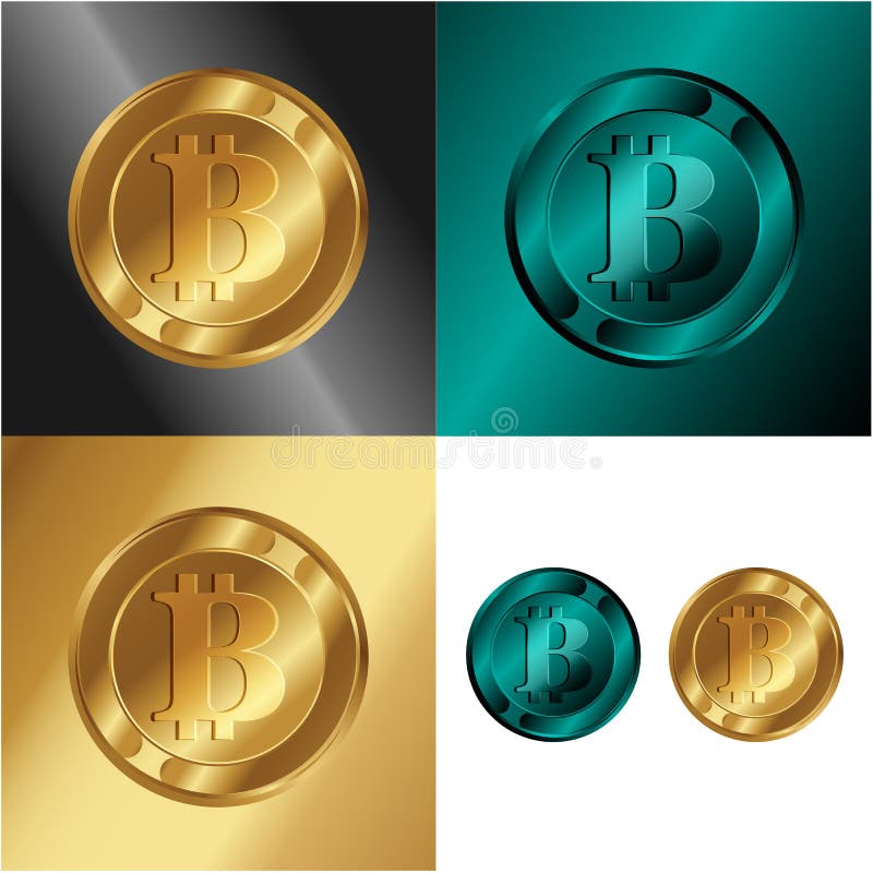Set of Bitcoin Symbols in Cryptocurrency. Stock Vector - Illustration ...