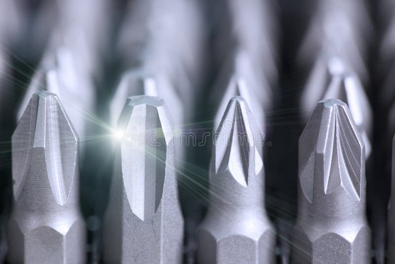 Set of bits in bit holder stock image. Image of head - 86304303