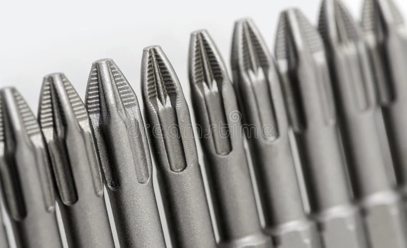 Set of Bits for the Screws. Selection of Replaceable Shapes and Bits ...