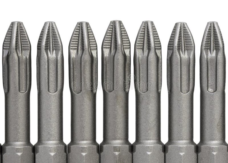 Set of Bits for the Screws. Selection of Replaceable Shapes and Bits ...