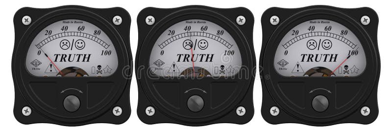 Truth and Lie Indicator for Concept Design. Vector Illustration. Stock ...