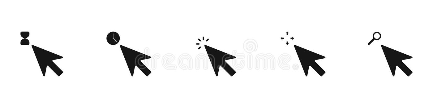 Mouse Cursor Hourglass Stock Illustrations – 761 Mouse Cursor Hourglass ...
