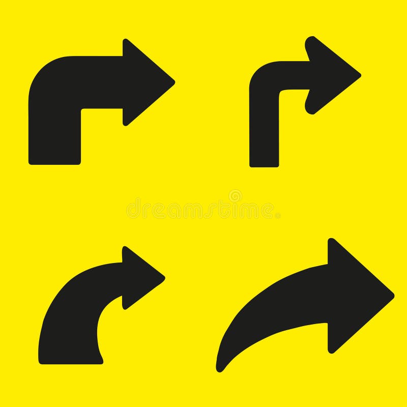 Right Turn Arrows Vector Stock Illustrations – 6,049 Right Turn Arrows ...