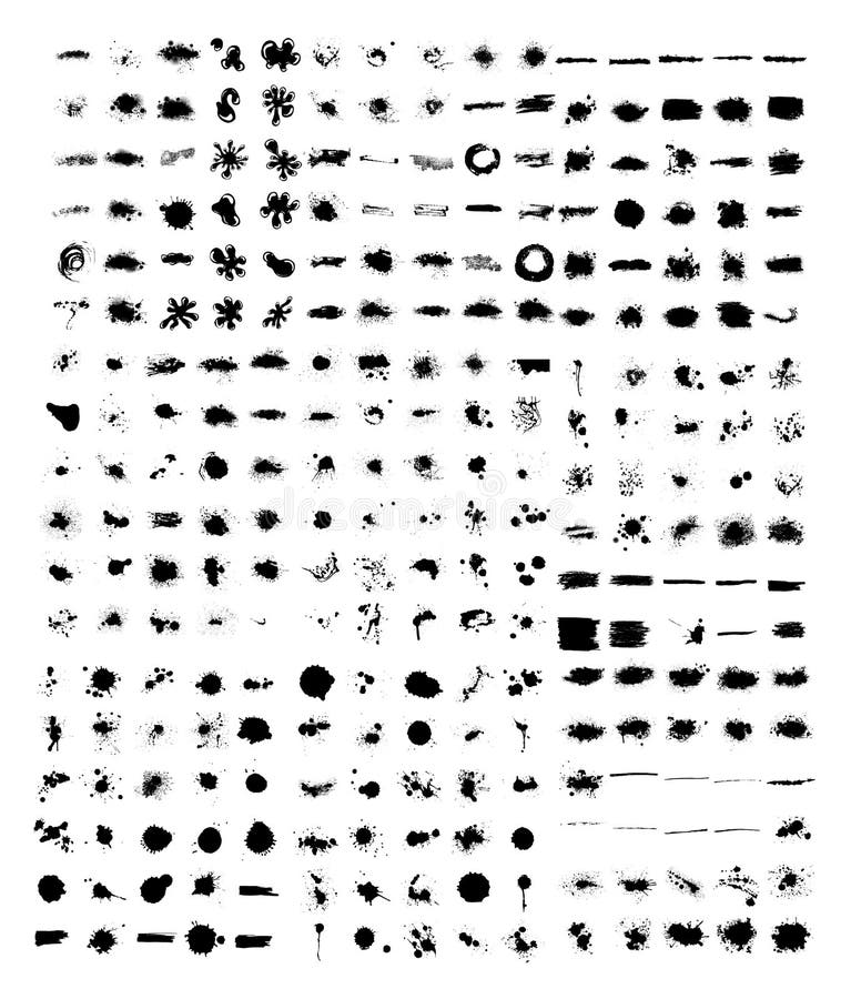 A Set of Black Blots. Vector Illustration Stock Vector - Illustration ...