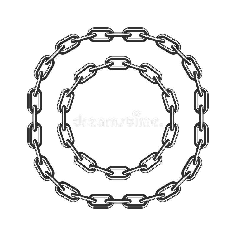 Black Chain Frame Template. Stock Vector - Illustration of border ...
