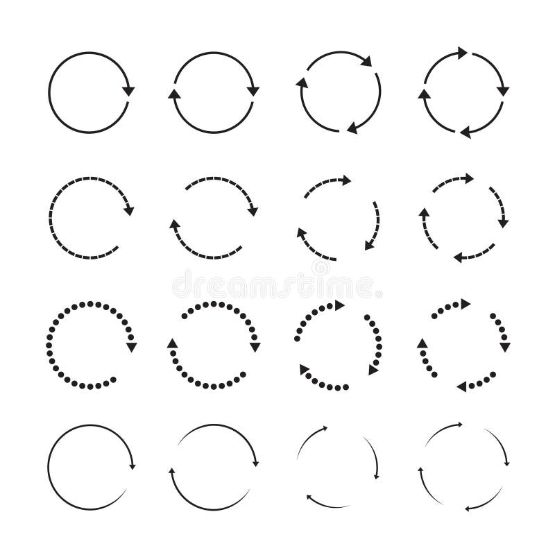 8 Arrows on a Circle stock vector. Illustration of information - 6692419