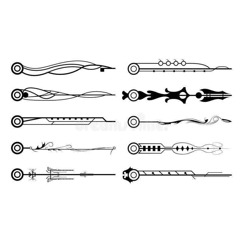 Set Black Clock Hands Time Hour and Minute Arrows Simple Line ...