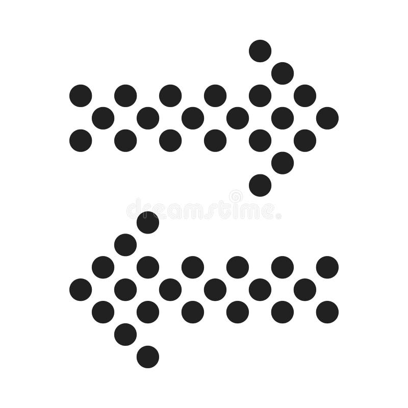 Set of Dotted Arrows. Vector Illustration Stock Illustration ...