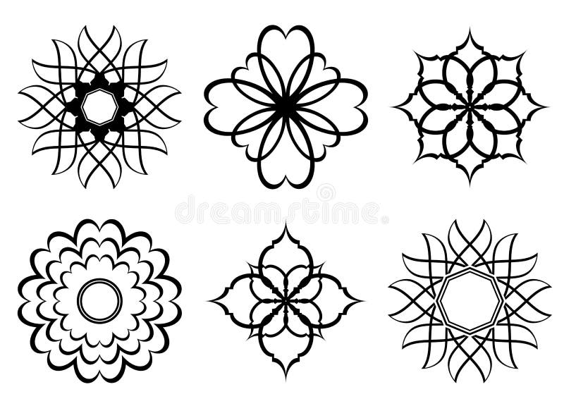 Set - Black Elements for Design - Eps Stock Vector - Illustration of ...