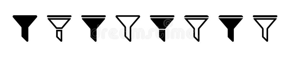 Strainer Black Icon. Funnel Symbol Stock Vector - Illustration of icon ...