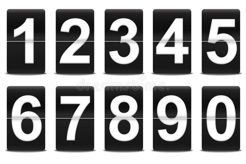 Flip Board Letters & Numbers Stock Vector - Illustration of scoreboard ...