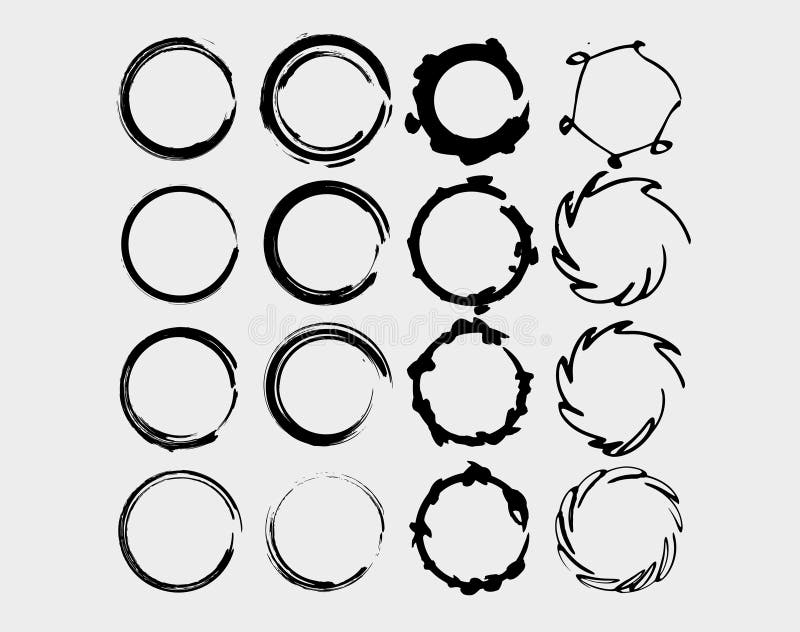 Set of Black Frames. Empty Borders. Vector Signs Stock Vector ...