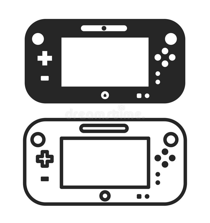 Set of Black Gamepad Template Flat Icons, Flat Design Vector ...
