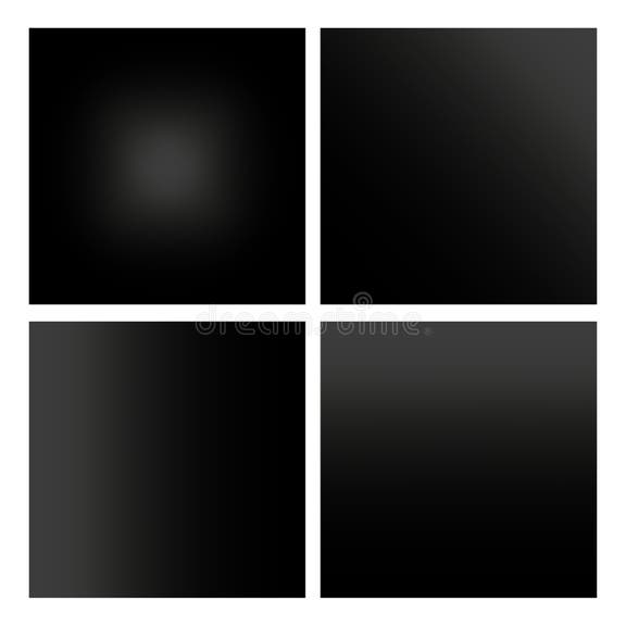 Set of Black Gradient Backgrounds. Vector Illustration. EPS 10 Stock ...