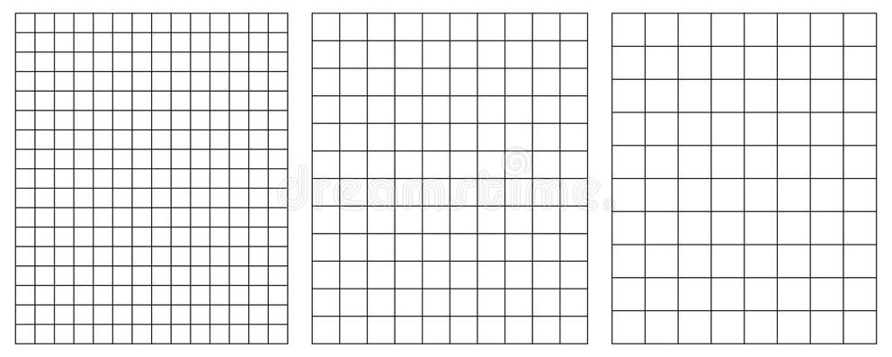 Set of Black Grid Template. Empty Grid Paper Stock Vector ...