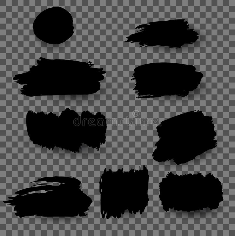 Set of Black Grunge Banners. Black Grunge Stains As Banner Design Stock ...