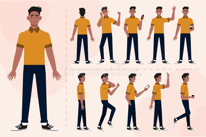 Character Front Back Side View Stock Illustrations – 2,351 Character ...