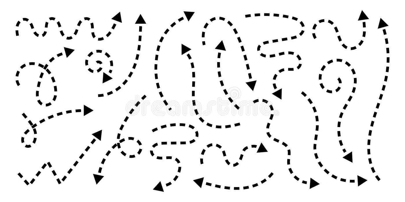 Dashed Pointers Stock Illustrations – 136 Dashed Pointers Stock ...