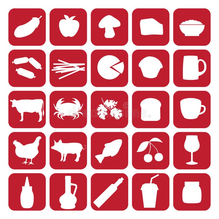 Food Type Icons Stock Illustrations – 2,283 Food Type Icons Stock ...