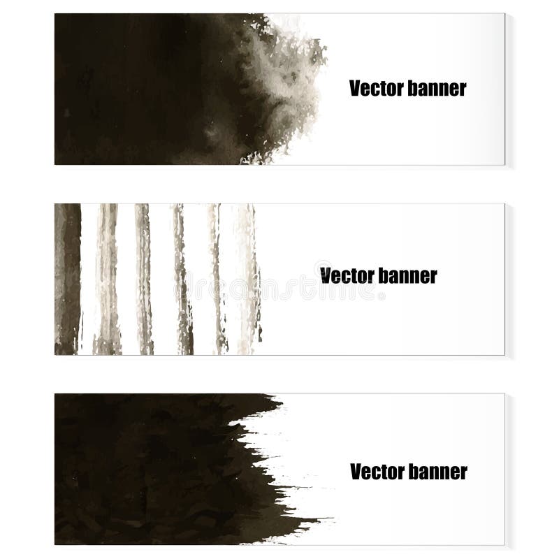 Painted banners stock vector. Illustration of grunge, abstract - 9779589