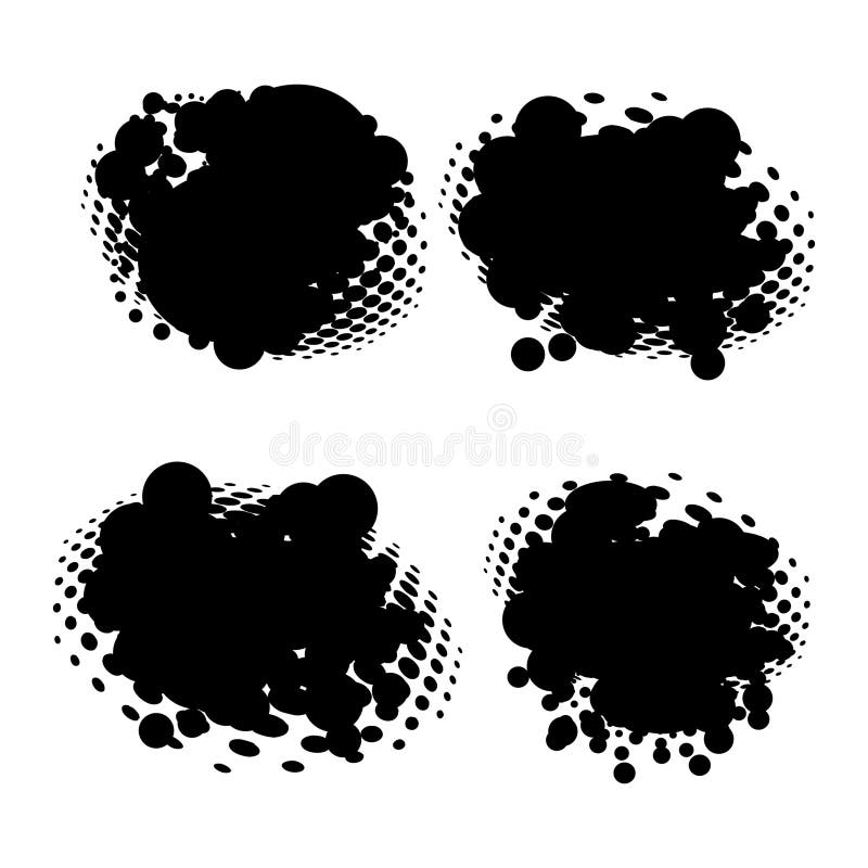 A Black Ink Spot with a Black Dot on it Stock Illustration ...