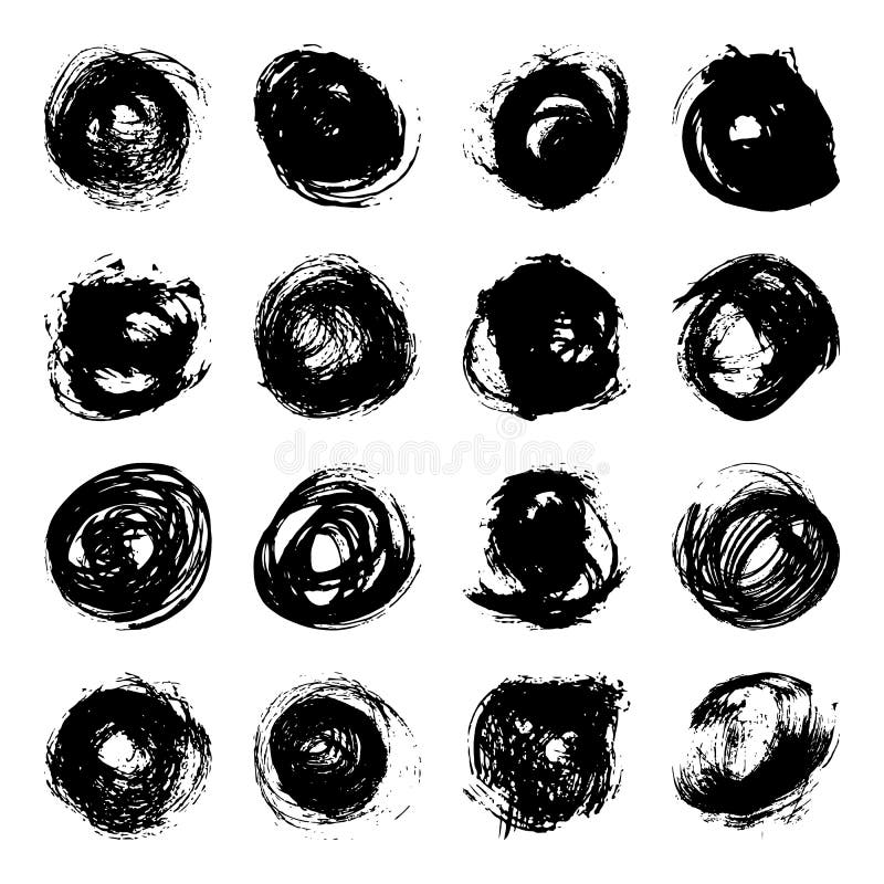 Set of Black ink vector stock vector. Illustration of acrylic - 91459239