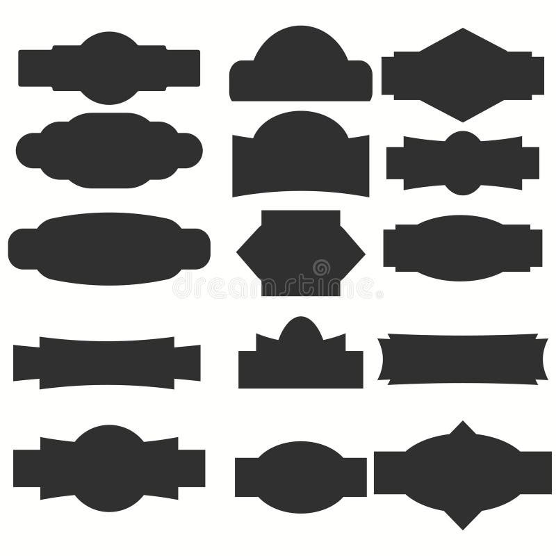 Set Black Monochrome Frames, Labels and Stickers Stock Vector ...