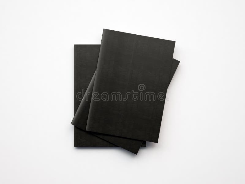 Set of Black Notebooks on the White Background. 3d Stock Photo - Image ... Set of Black Notebooks on the White Background. 3d Stock Photo - Image ...