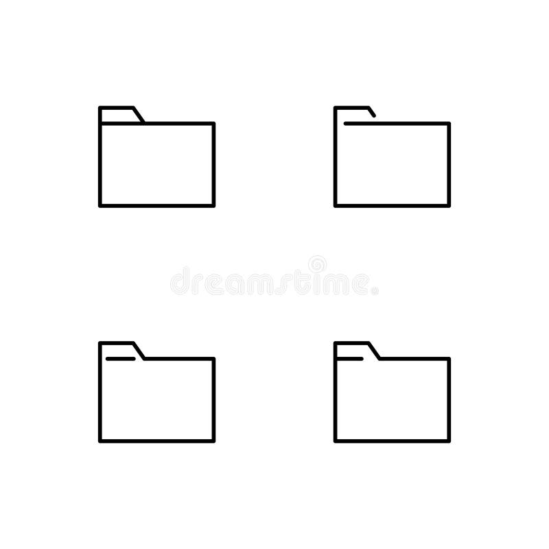 Folder Icon Set. File Cion. Folder Icons. Stock Vector - Illustration ...