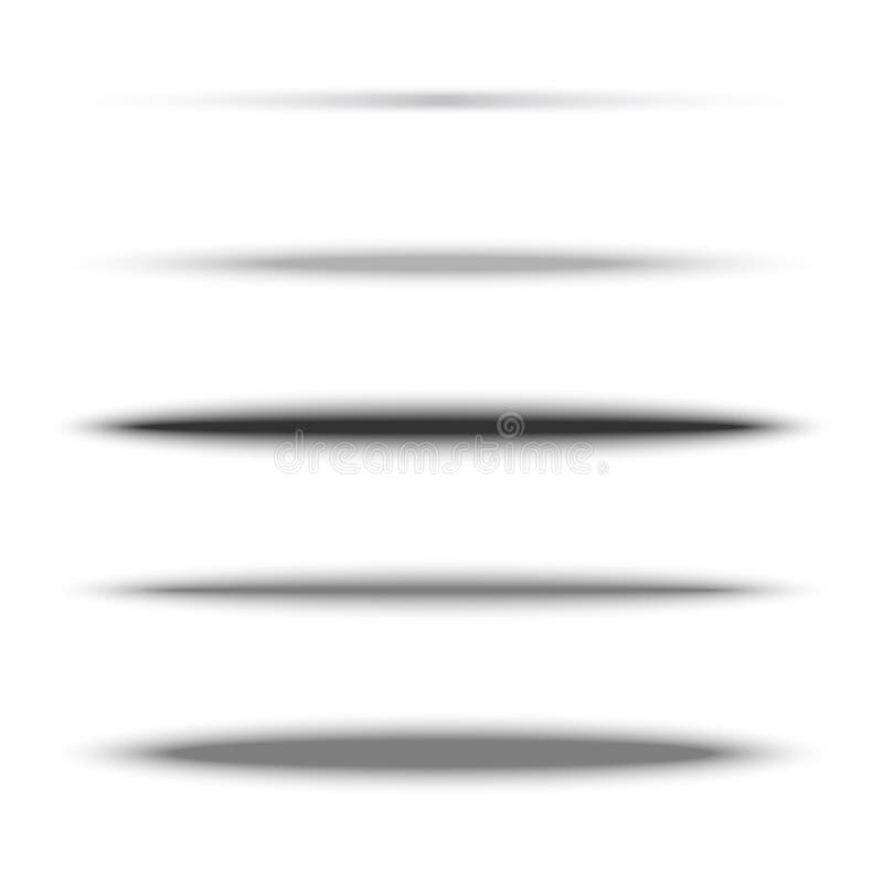 Set of black oval shadow. stock vector. Illustration of edge - 88438397