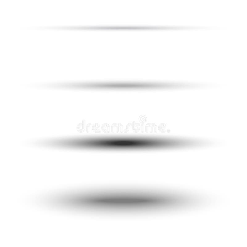 Oval Round Shadows Vector Realistic Isolated Transparent Background ...