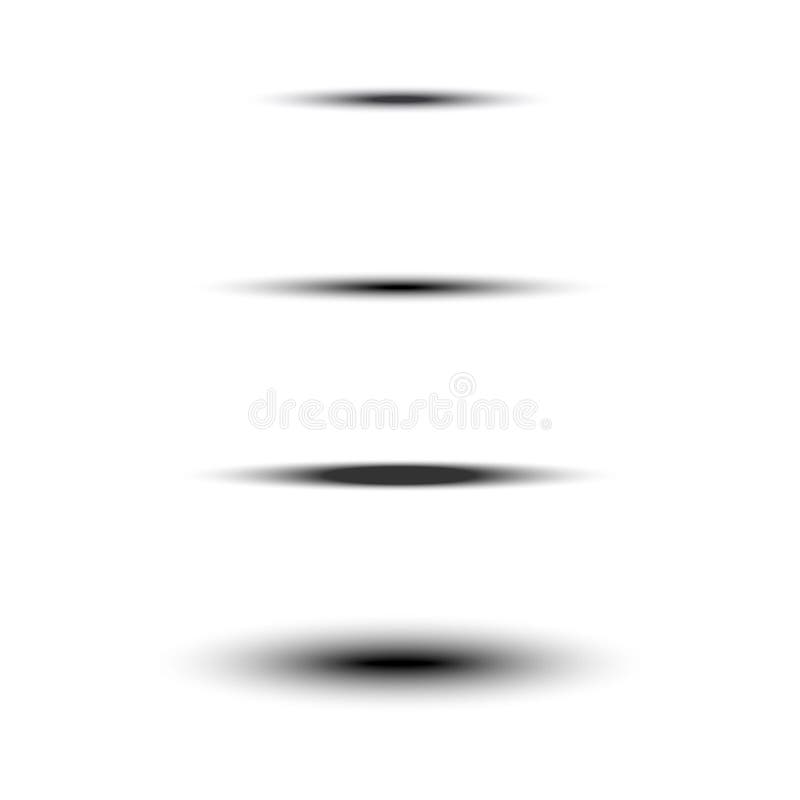 Set of black oval shadow stock vector. Illustration of layout - 92913064