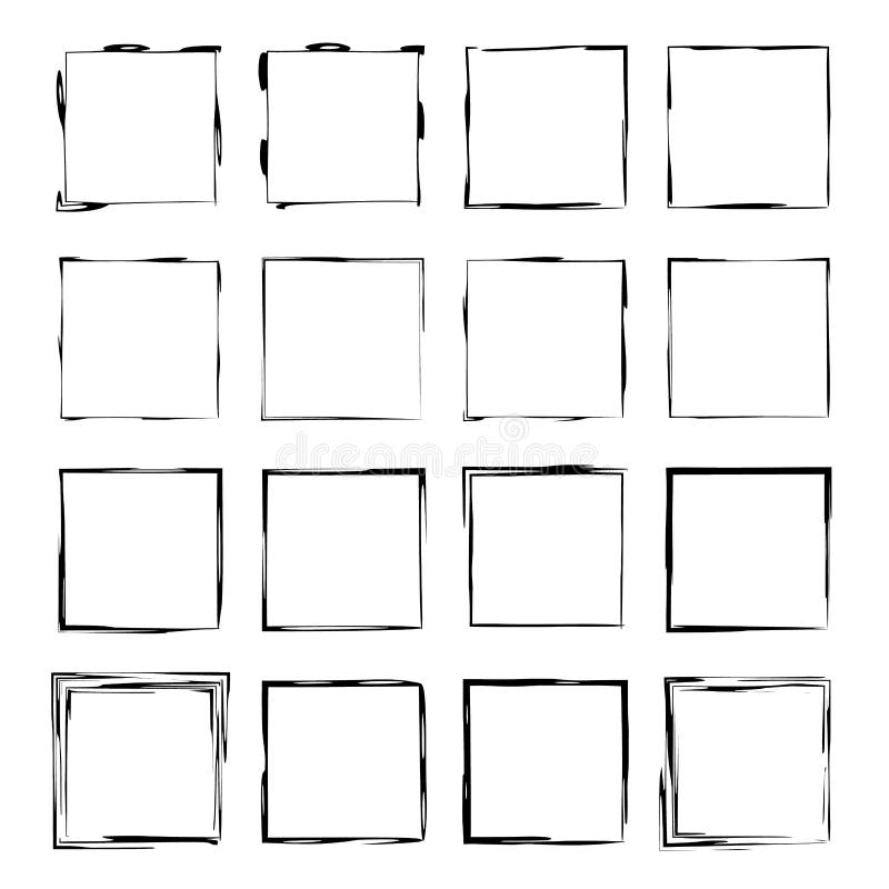Set of Black Empy Grunge Frames. Vector Illustration. Stock Vector ... Set of Black Empy Grunge Frames. Vector Illustration. Stock Vector ...
