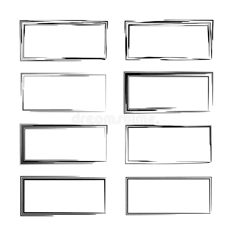 Set of Black Empy Grunge Frames. Vector Illustration. Stock Vector ... Set of Black Empy Grunge Frames. Vector Illustration. Stock Vector ...