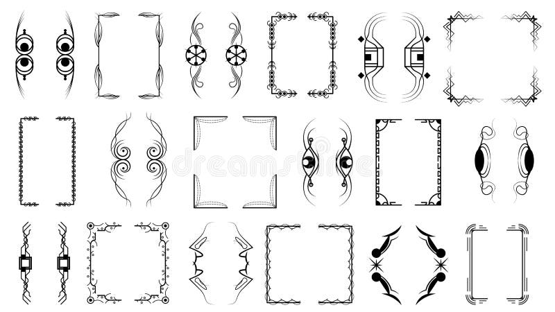 Set Black Simple Line Collection Different Doodle Brackets, Parentheses ...