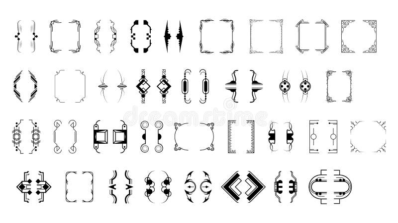 Set Black Simple Line Collection Different Doodle Brackets, Parentheses ...