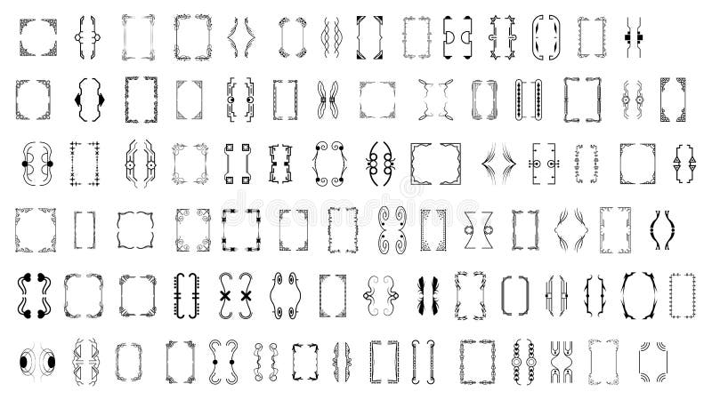 Set Black Simple Line Collection Different Doodle Brackets, Parentheses ...