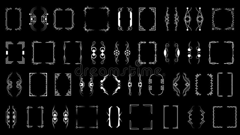 Set Black Simple Line Collection Different Doodle Brackets, Parentheses ...